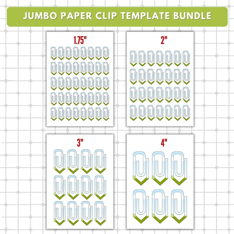 Jumbo Paper Clip Template: Editable Canva Design (digital Download) - Etsy