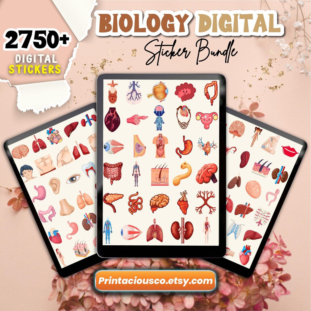 2750+ Biology Digital Stickers| Anatomy & Biology Stickers| Human Body ...