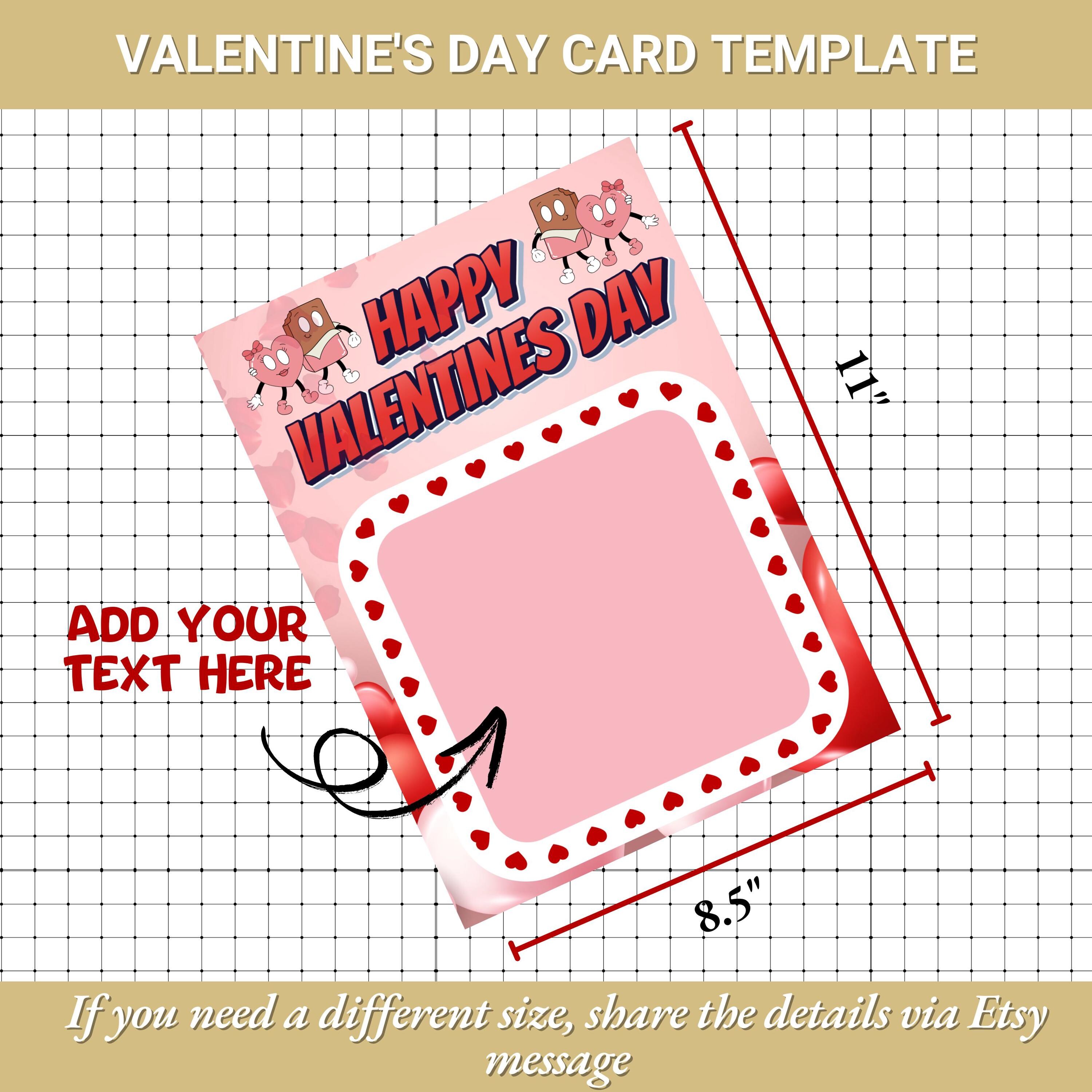Valentine's Day Card Templates: Editable Canva Designs (printable) - Etsy