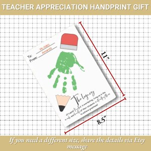 Teacher Appreciation Handprint Gift | Gift Handprint Children ...