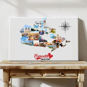 Canada Photo Collage Template: Custom Travel Keepsake (canva Editable ...