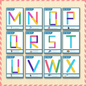 Popsicle Sticks Alphabets Activity Game for Toddlers montessori ...