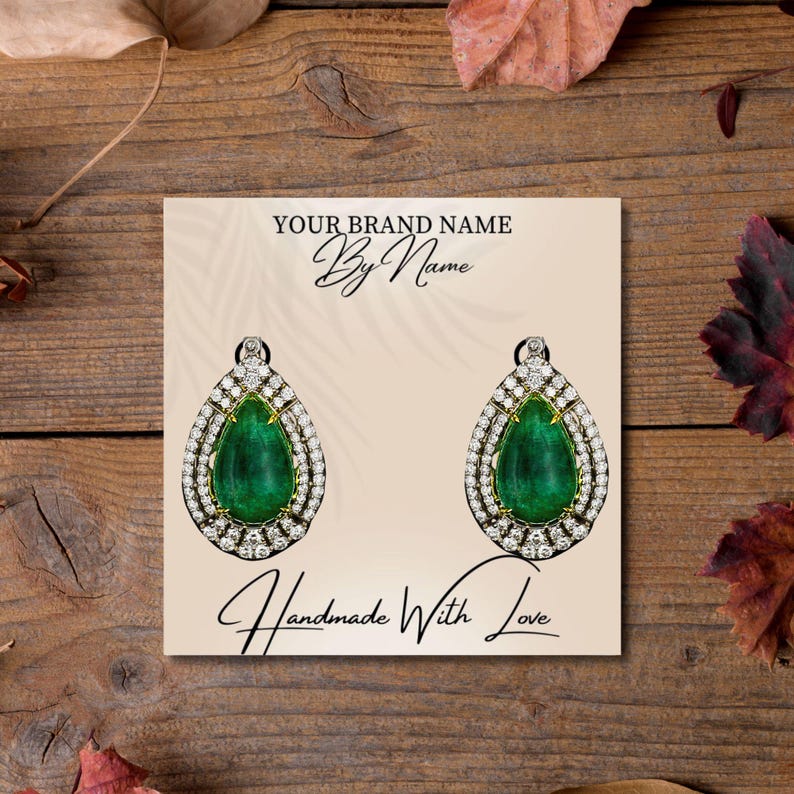 Editable Jewelry Display Card Template: DIY Branding (canva) - Etsy