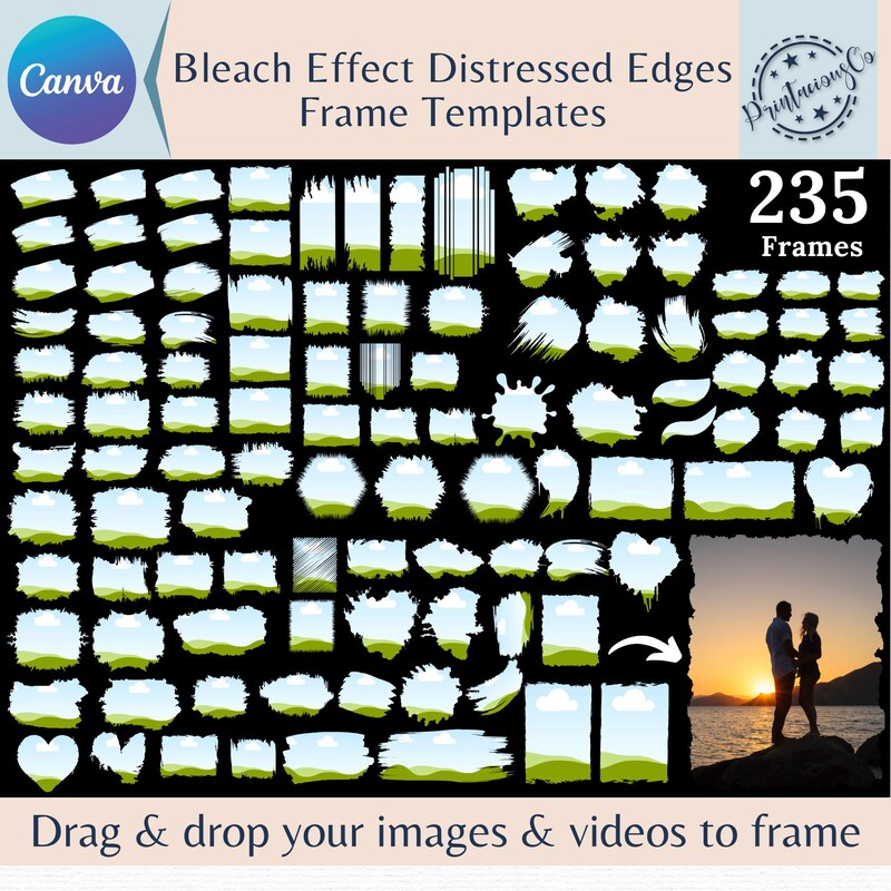 Distressed Frames - Etsy