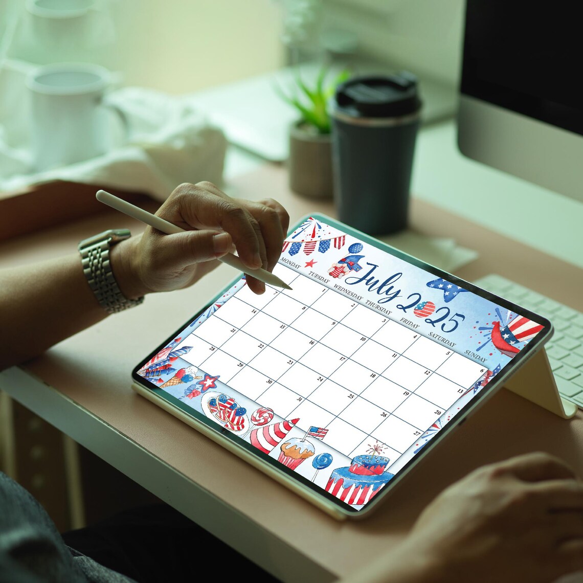 Editable July 2025 Calendar: Printable Monthly Planner (digital ...
