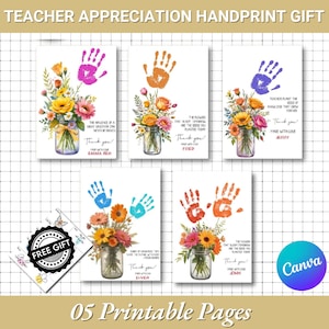 Teacher Appreciation Handprint Gift | Gift Handprint Children ...