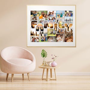 Family Photo Collage Template: DIY Memory Wall Art (canva Editable ...