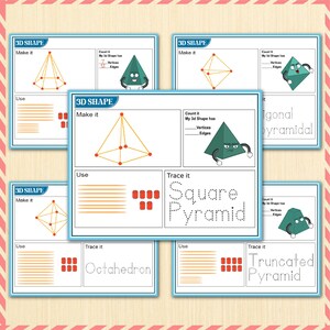 24 Toothpicks 3D Shapes Activity Game for Toddler | Printable Kids ...