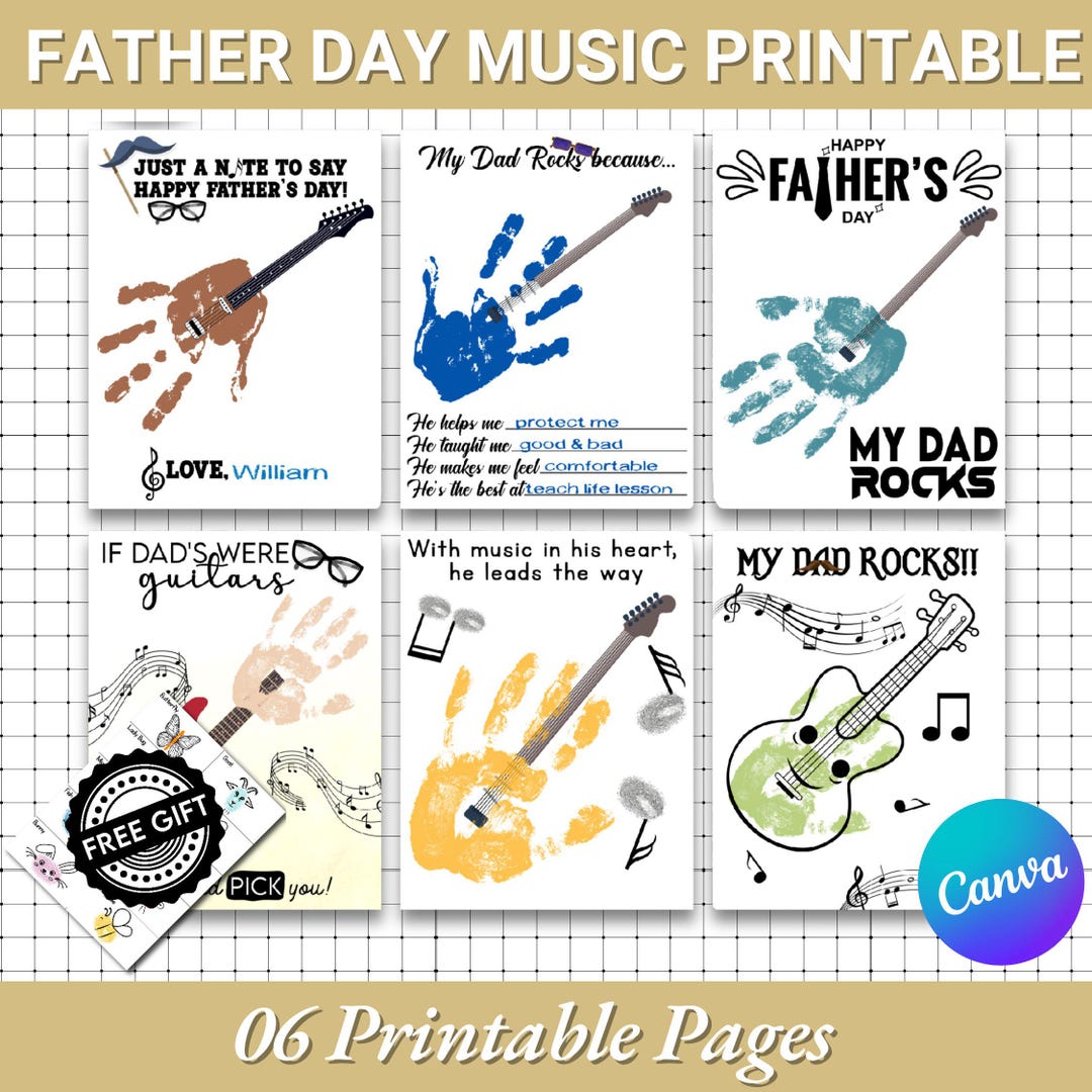 Father's Day Music Printable | Father Day Handprint | Fathers Day ...