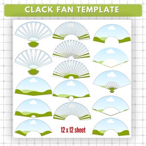Clack Fan Template | Editable DIY Sublimation Design (canva) - Etsy