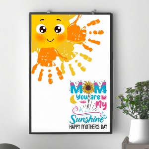 Mother's Day Handprint Art Printable | My Sunshine | Mothers Day ...