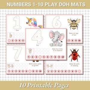 Printables Numbers 1-10 Play Doh Mats | Fine Motor Skills Activity ...