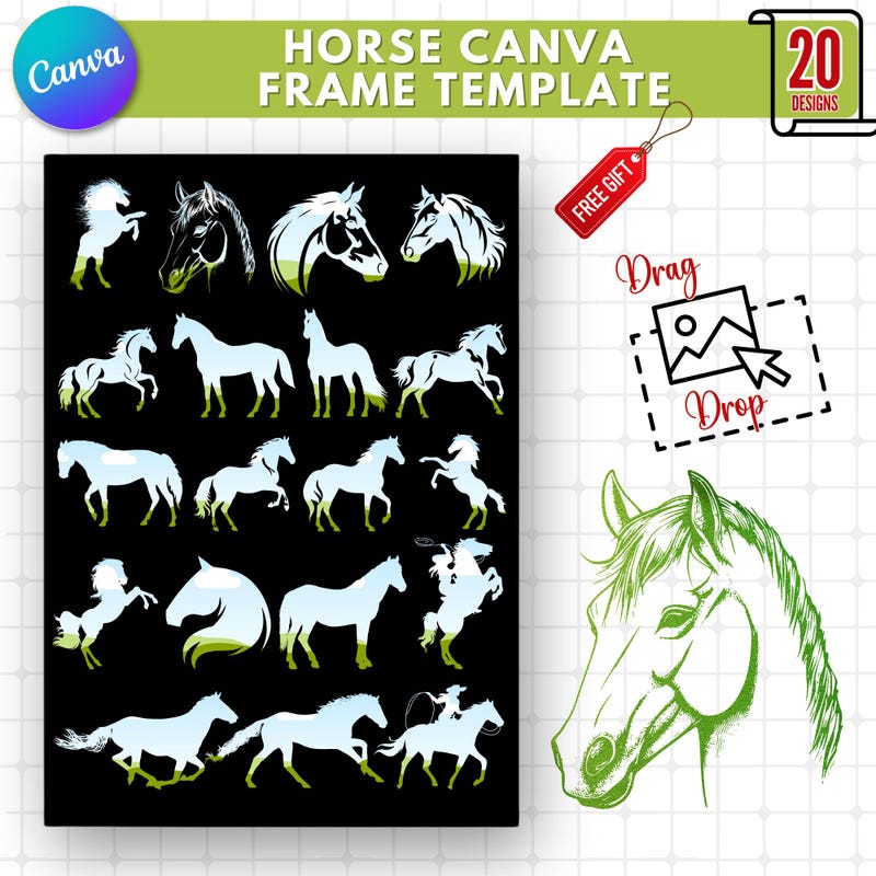 Horse Frames Wall - Etsy