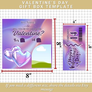 Valentine's Day Gift Box Canva Template | Editable Love Box (digital ...