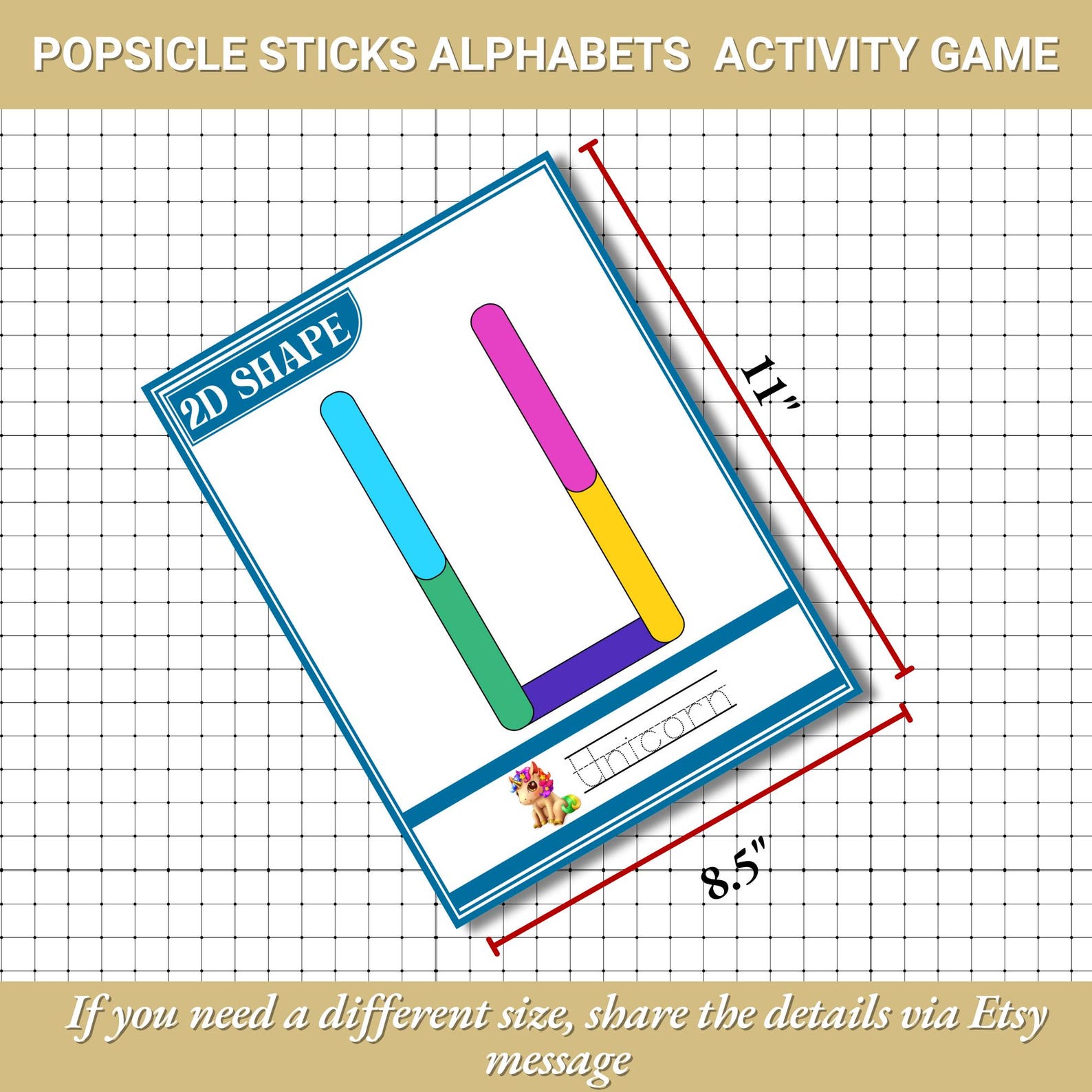 Popsicle Stick Alphabet Game: Montessori Toddler Activity (digital ...