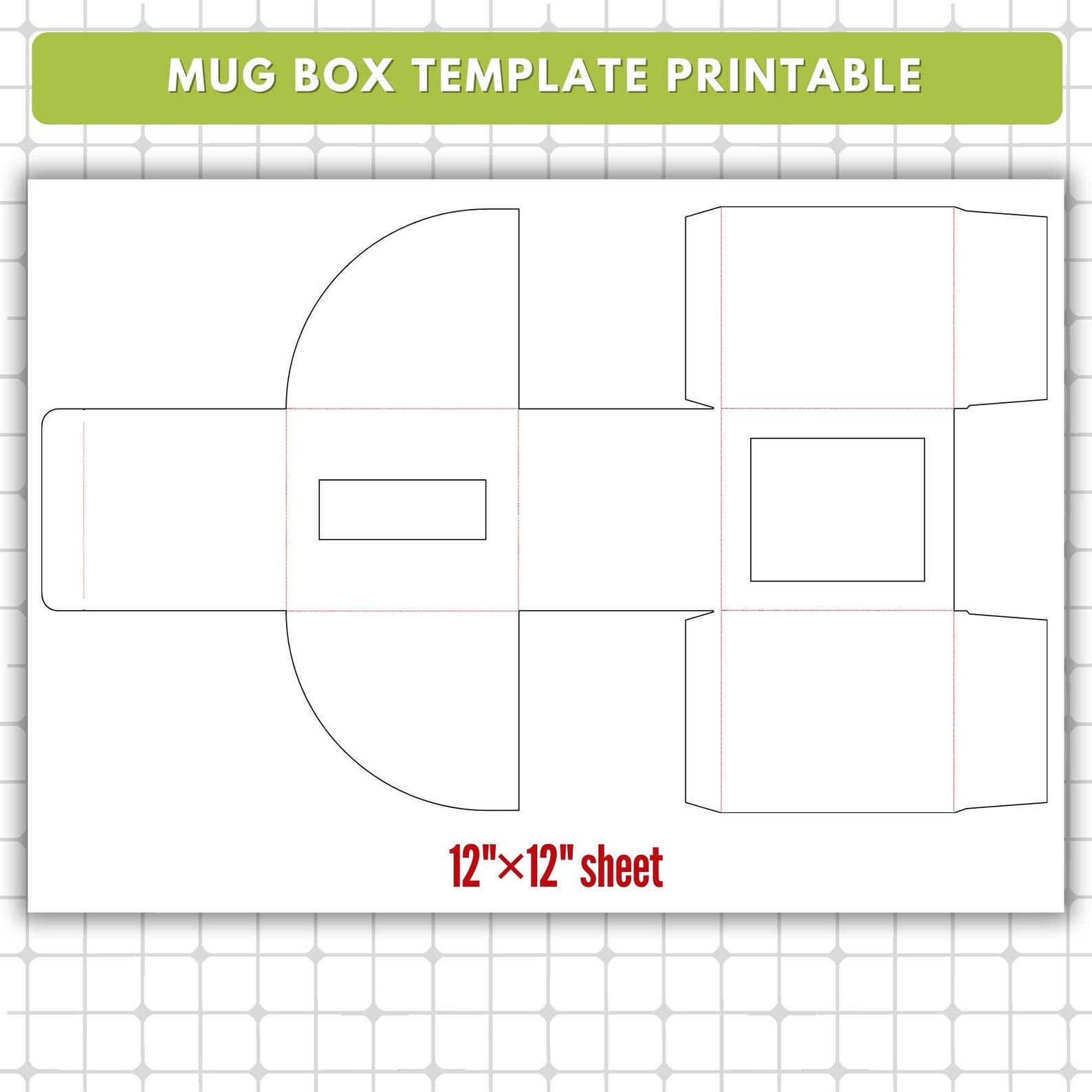 Editable Mug Box Template: Custom DIY Gift Packaging (canva Frame ...