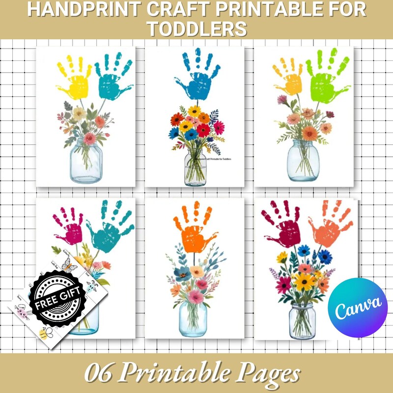 Handprint Flower Art - Etsy