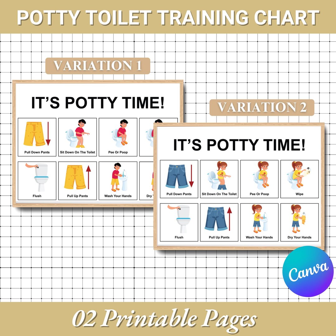 Potty Toilet Training Visual Board | Autism | Picture Communication ...