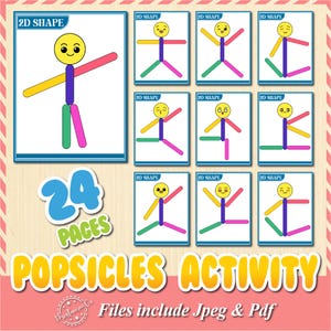 Popsicle Sticks Stickman Activity Game for Toddlers | Montessori ...