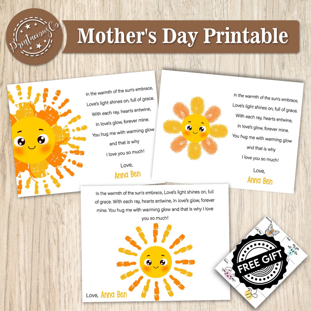 Mother's Day Poem Printable My Sunshine Teacher and Parent Resources ...