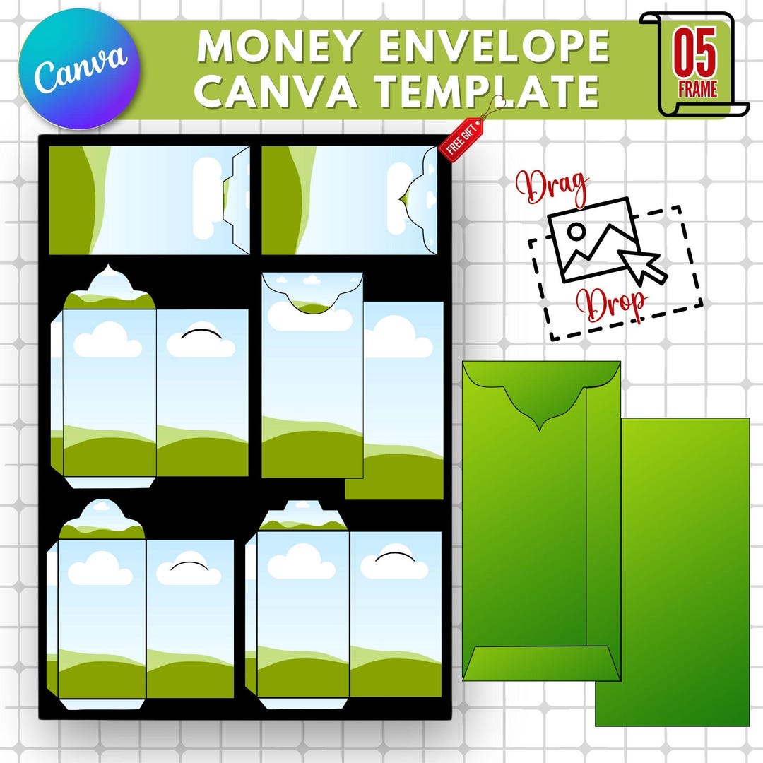 Editable Money Envelope Canva Template |custom Money Holder Template ...