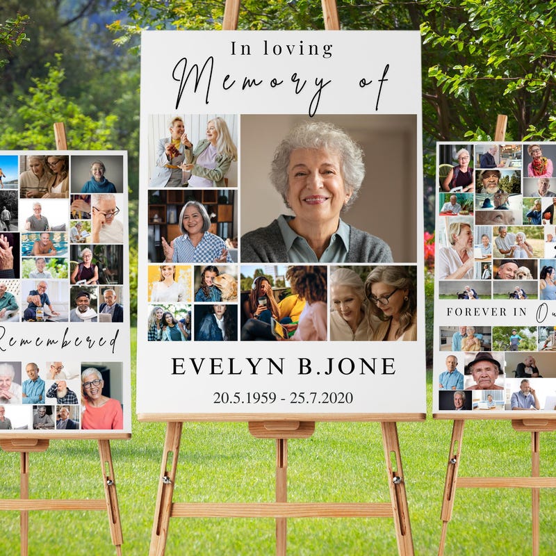 Funeral Collage Template - Etsy