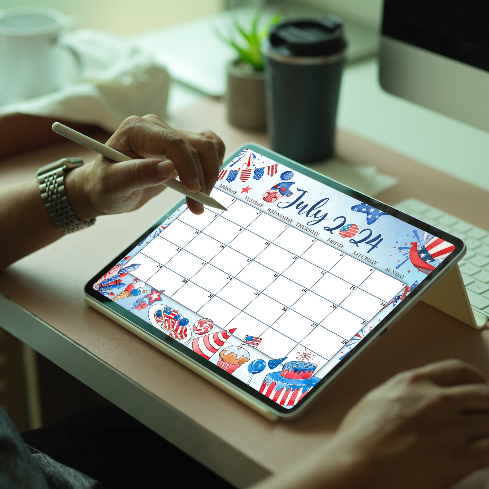 Editable July 2024 Calendar Printable Wall Calendar 2024 Fillable ...