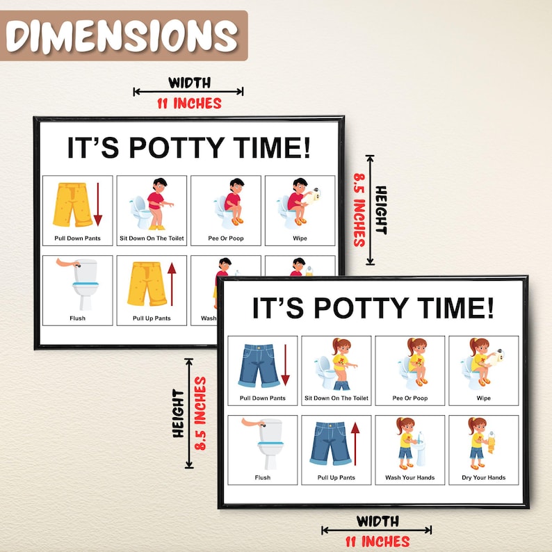 Potty Training Visual Board: Communication Cards (JPG) - Etsy