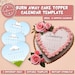 Burn Away Cake Topper Calendar Template: Custom 2025 (digital Download ...