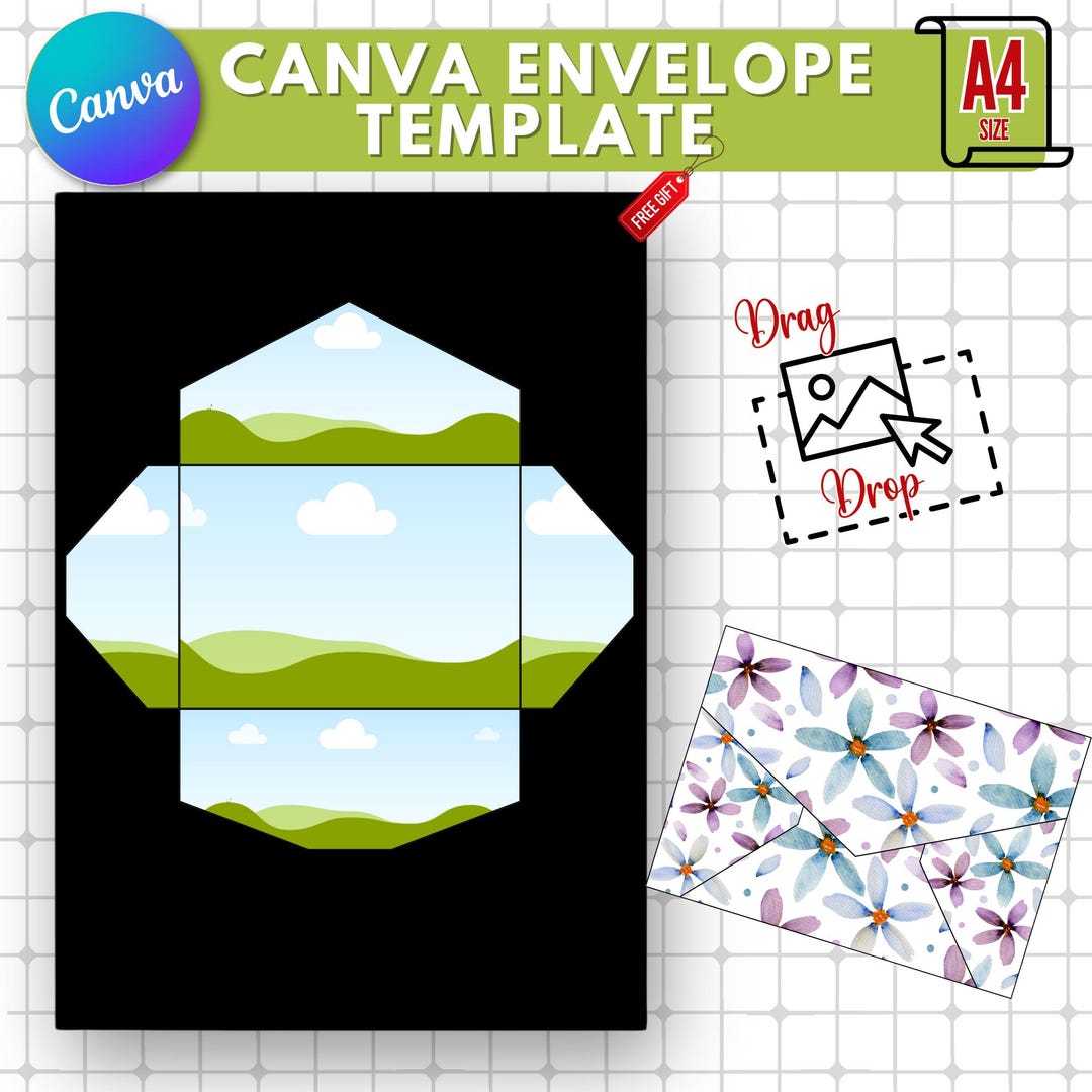Editable Envelope Canva Template |custom Wedding Envelope Template ...
