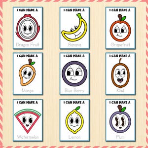 24 Fruits Play Doh Mats Activity |fine Motor Skills Activity|toddler ...