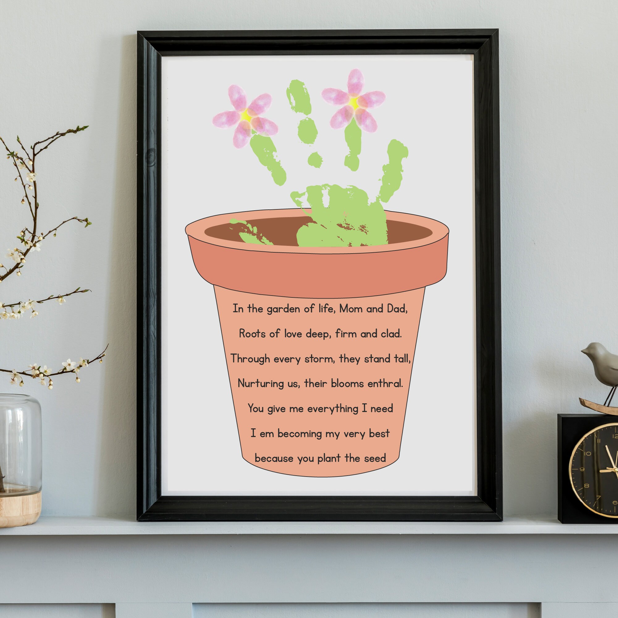 Mother's / Father's Day Plant Printable Mothers Day Handprint Poem ...