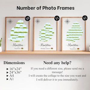 Editable Mauritius Map Travel Photo Collage Canva Template |custom ...