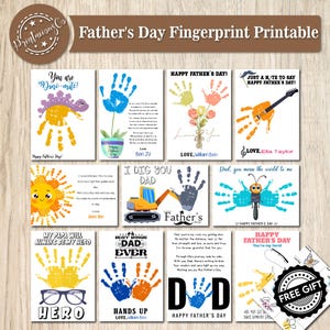 Father's Day Handprint Keepsake Art | Fathers Day Printable Card ...