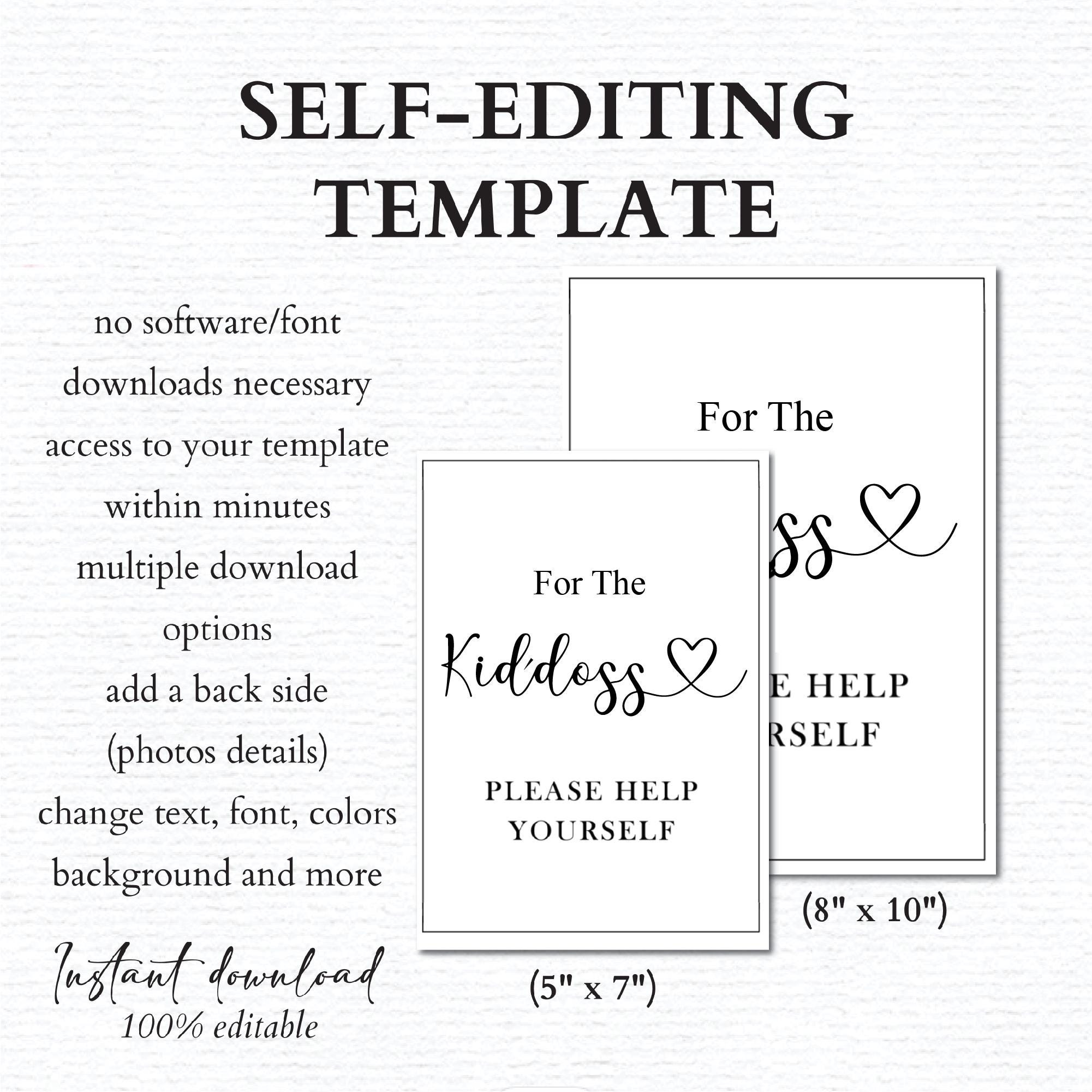 Editable Kids Wedding Activity Sign Template (digital Download) - Etsy