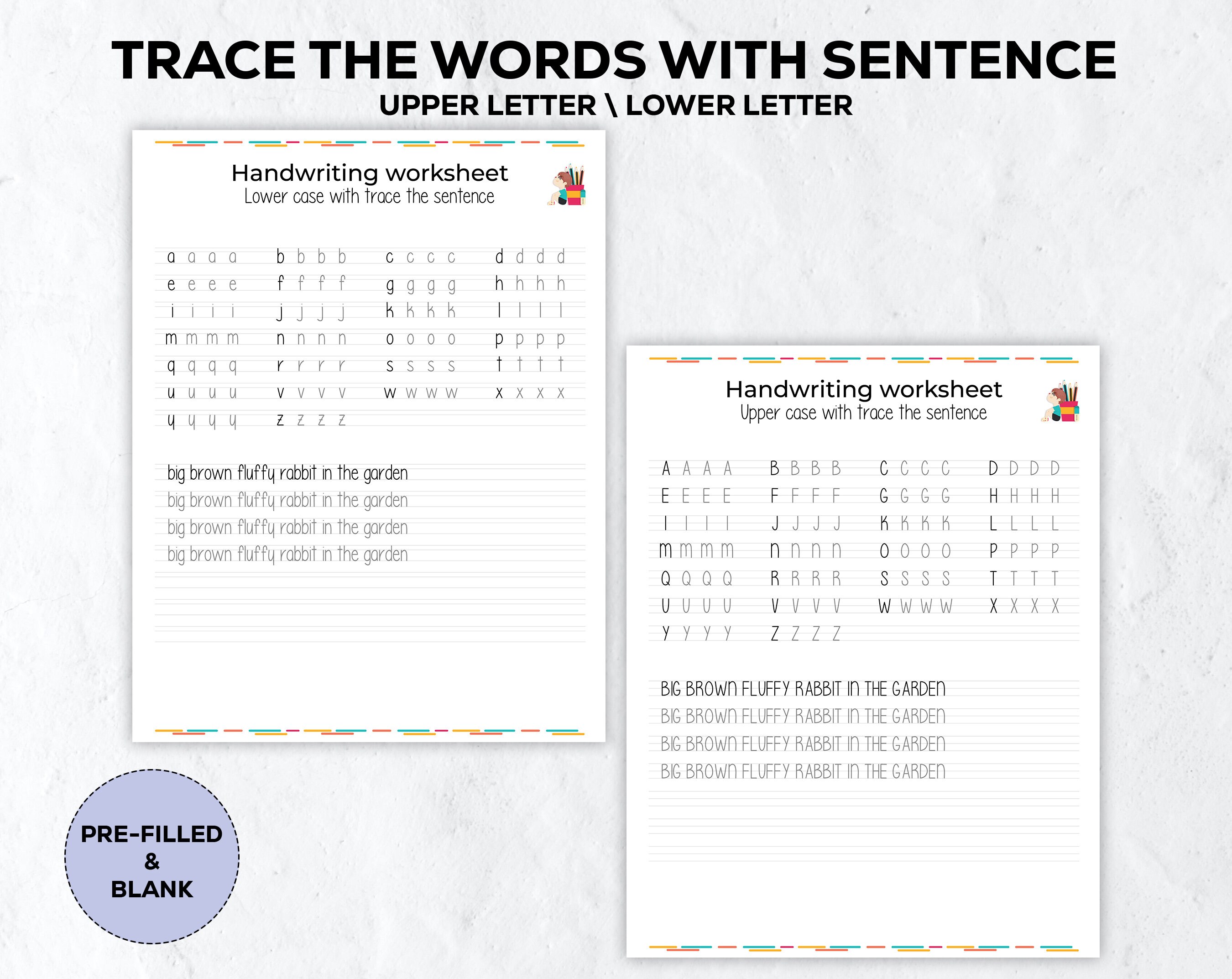 Handwriting Practice Printable Handwriting Worksheets Hand Writing ...