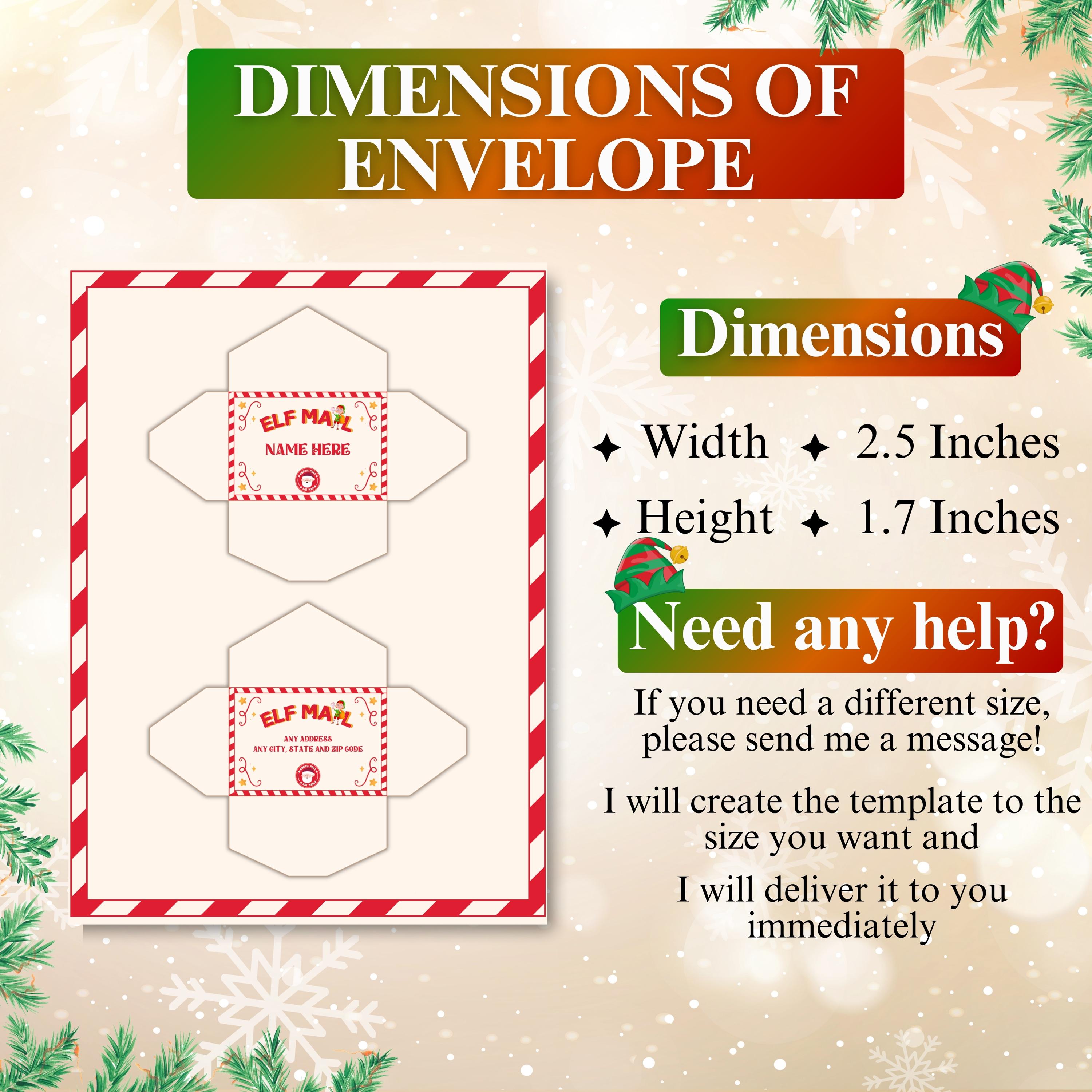Editable Mini Elf Letter & Mail Envelope Canva Template (printable) - Etsy