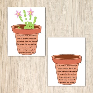 Mother's / Father's Day Plant Printable | Mothers Day Handprint Poem ...