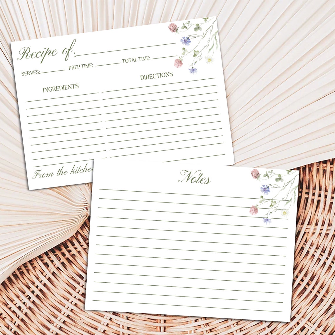 Editable Minimal Recipe Card Canva Template simple Recipe Card Template ...