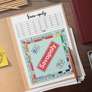 Saveopoly Saving Challenge Printable | A4 Journal Page | Savings Game ...