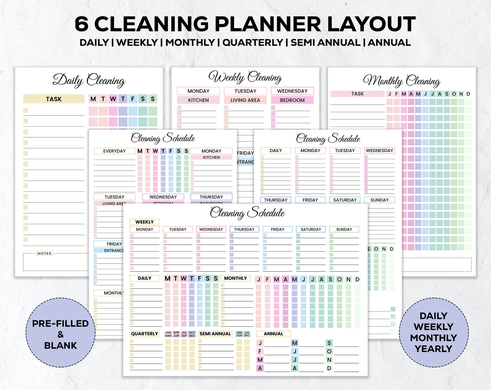Editable Cleaning Schedule Cleaning Checklist Editable - Etsy