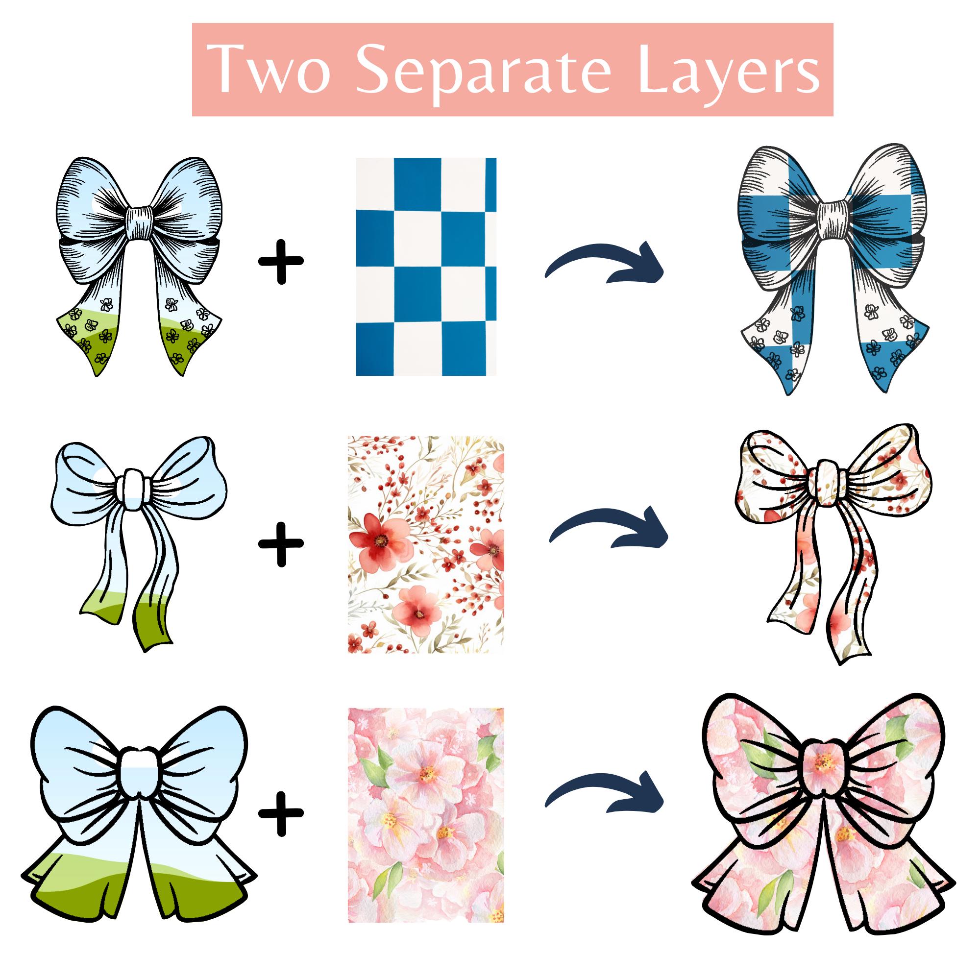 15 Editable Bows & Ribbons Canva Frame Template Bow Collection SVG ...