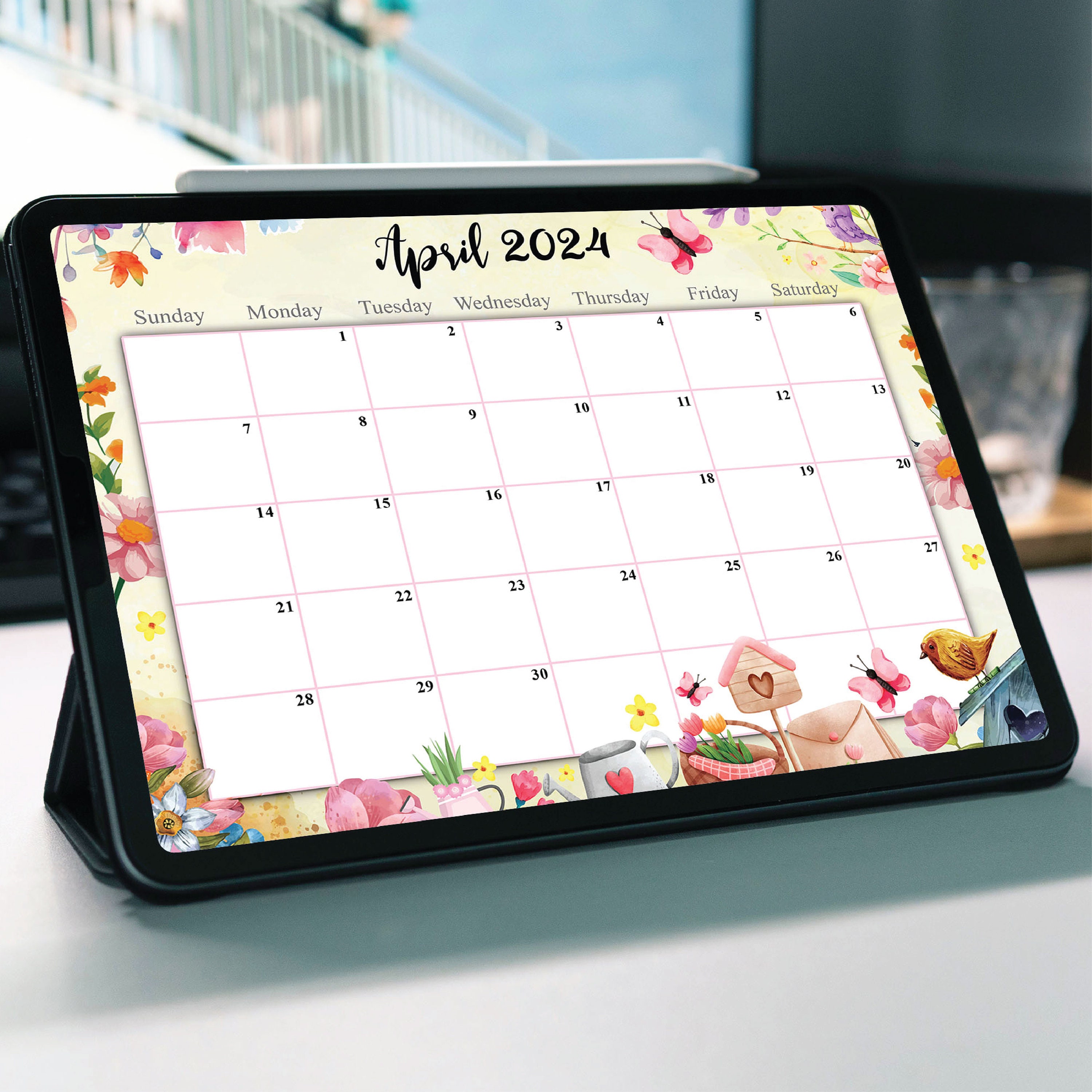 Editable April 2024 Calendar Printable Wall Calendar 2024 Fillable ...