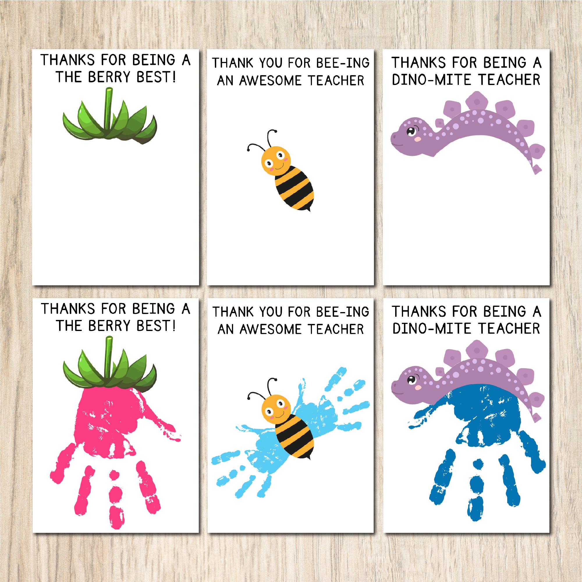 Teacher Appreciation Handprint Gift Gift Handprint Children Printable ...