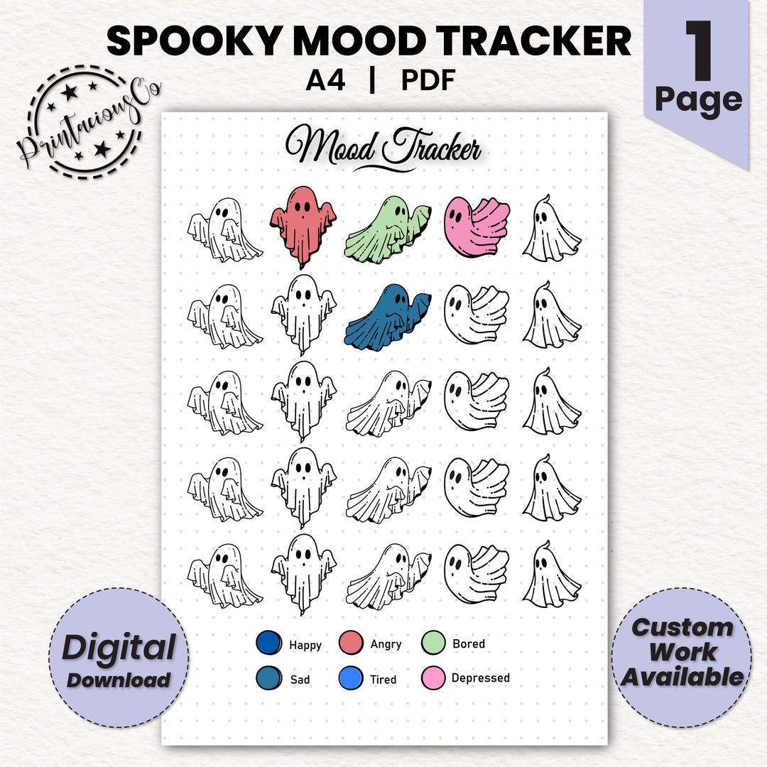 Spooky Mood Tracker: Printable Journal Page (PDF) - Etsy