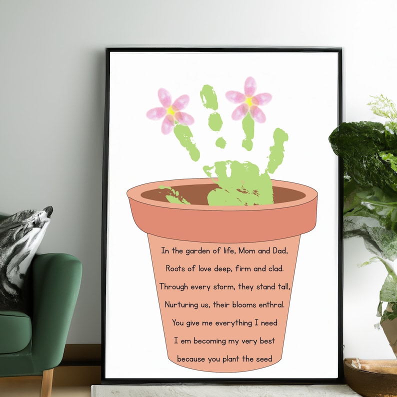 Mother's / Father's Day Plant Printable Mothers Day Handprint Poem ...