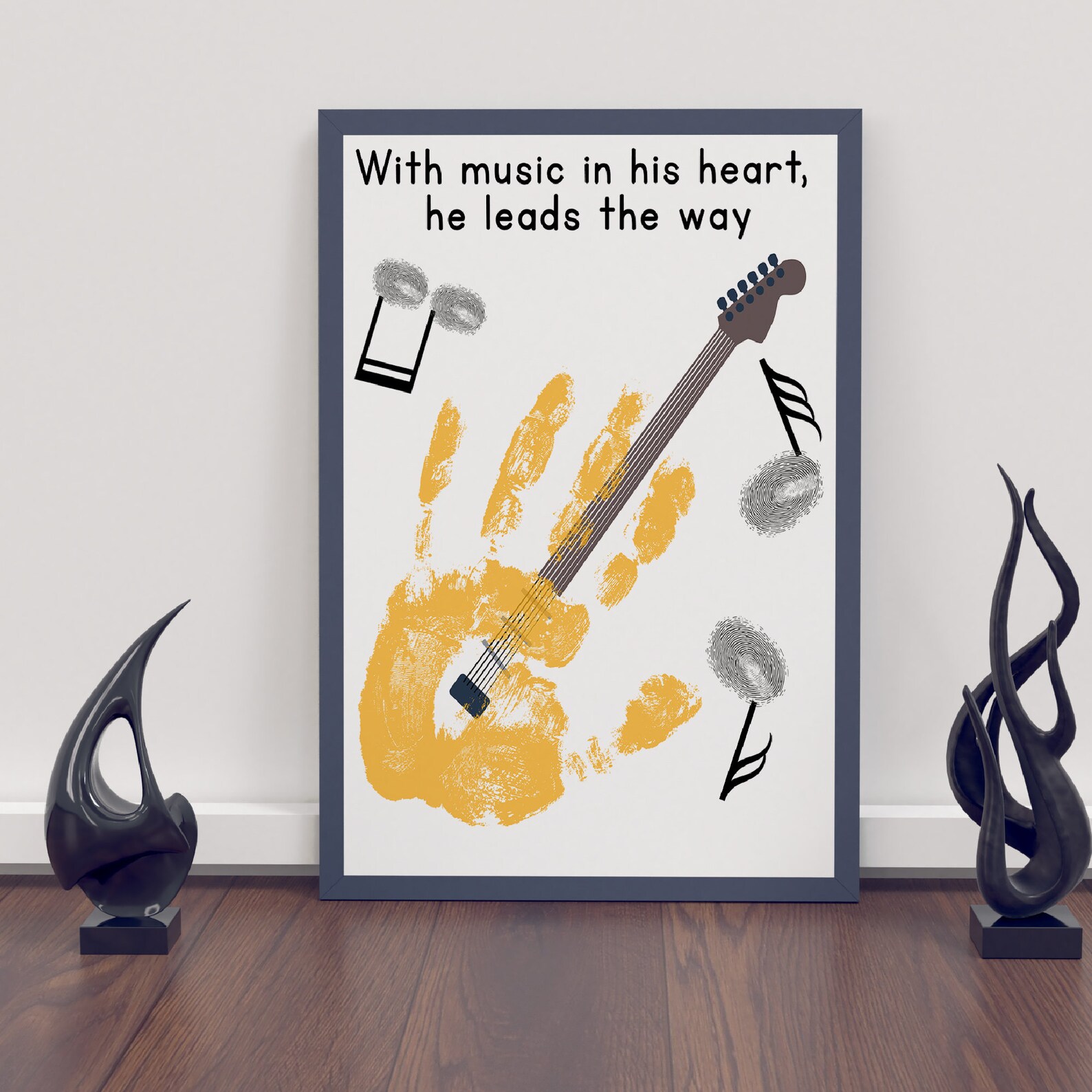 Father's Day Music Printable Father Day Handprint Fathers Day Printable ...