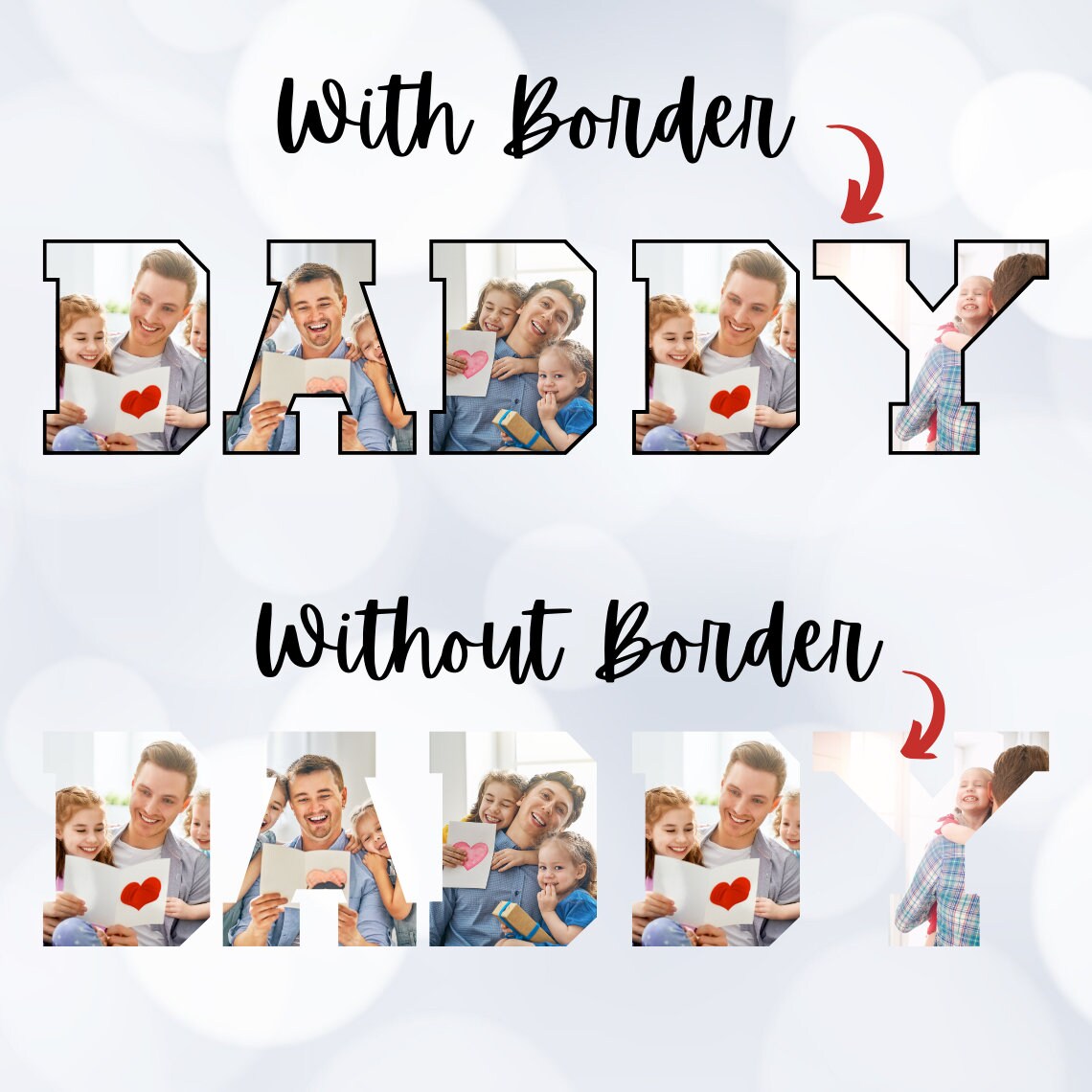 Daddy Canva Editable Frame Template Papa Photo Frame Daddy Photo Print ...