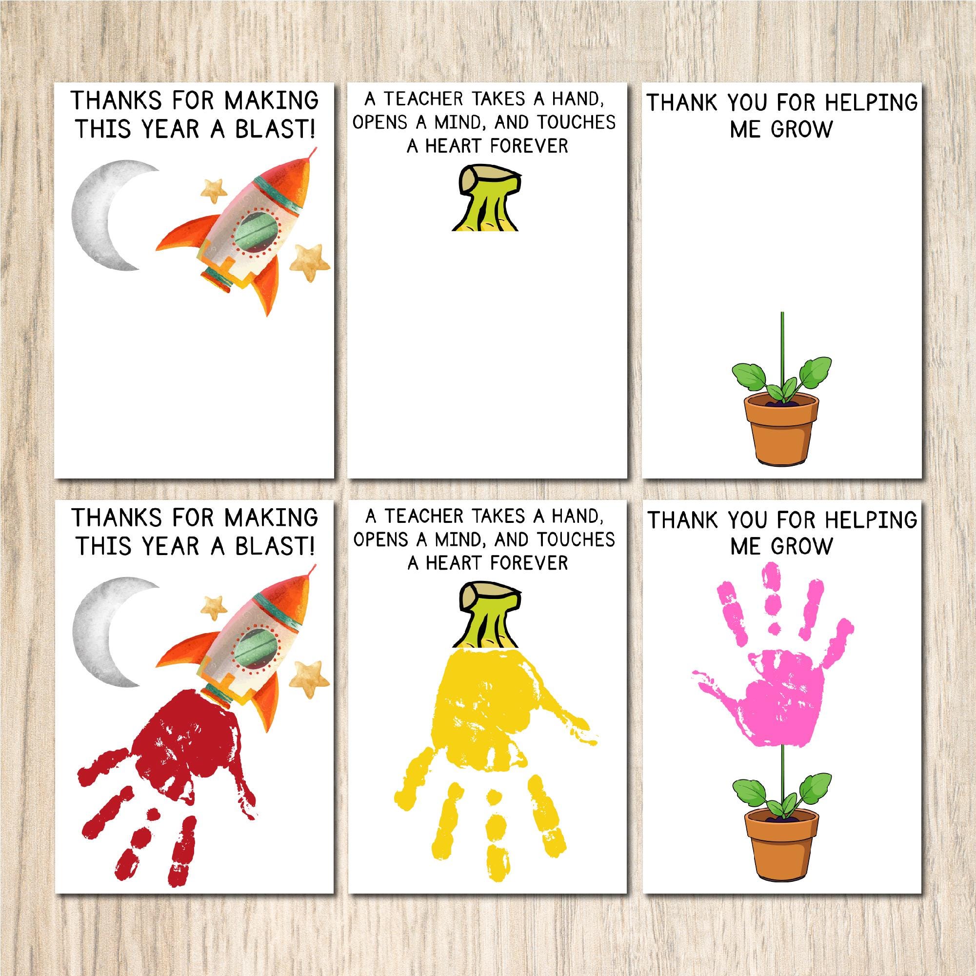 Teacher Appreciation Handprint Gift Gift Handprint Children Printable ...