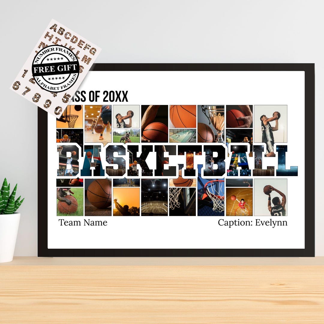 Basketball Photo Collage Canva Template |editable + Printable Canva ...